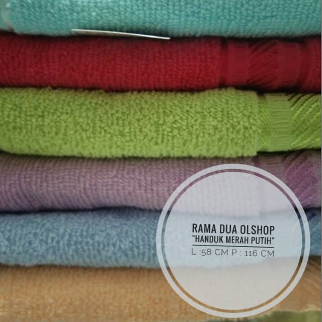Jual Handuk merah putih 58 x116 cm | Shopee Indonesia