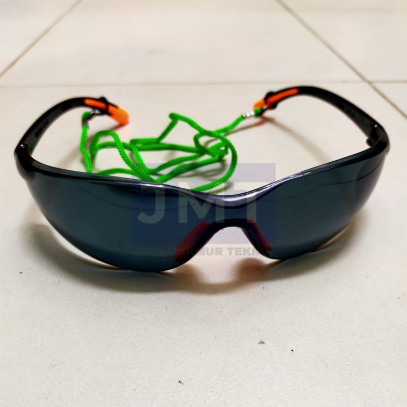 Jual Kaca Mata Safety Proyek Kerja Motor Hitam atau Smoke atau Gray ...