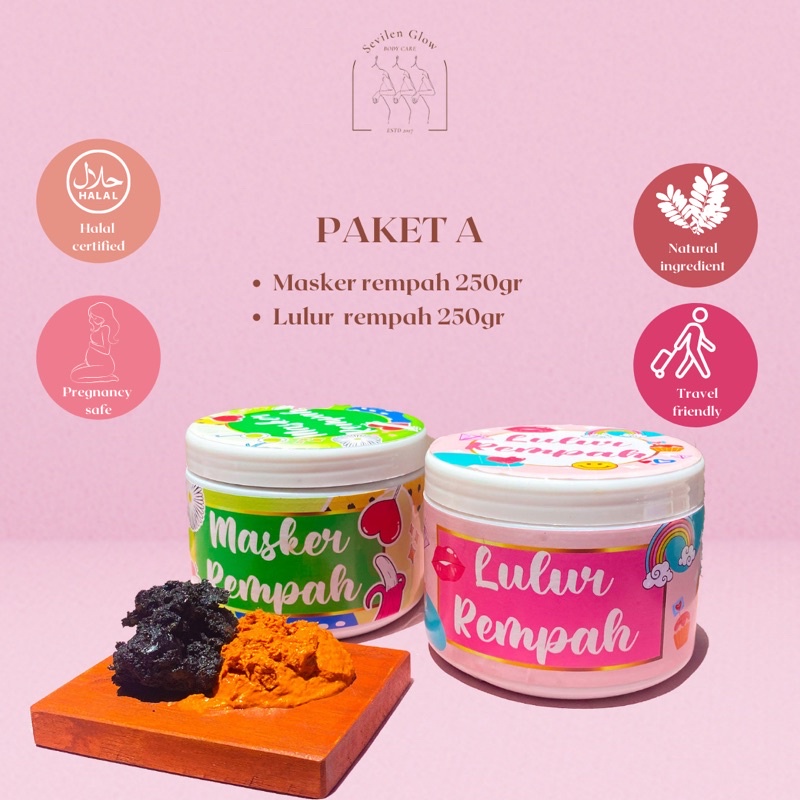 Jual PAKET LULUR REMPAH BANGKAL 250gr MASKER REMPAH BEDDA LOTONG 250gr ...
