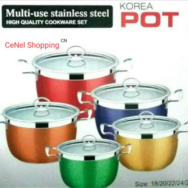 Jual Panci Set Korean Pot / Panci Warna Warni | Shopee Indonesia