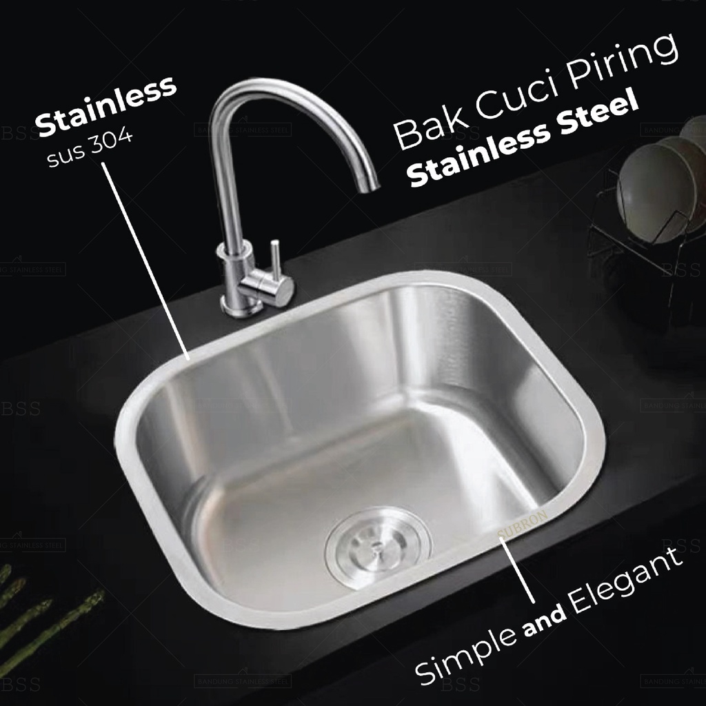Jual Kitchen sink 40 x 45 cm bak tempat cuci piring stainless steel ...