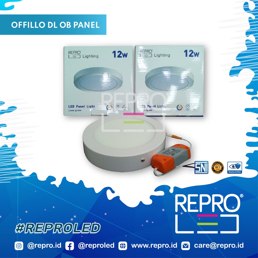Jual REPRO OFFILO LED OB PANEL 12W - ROUND | Shopee Indonesia