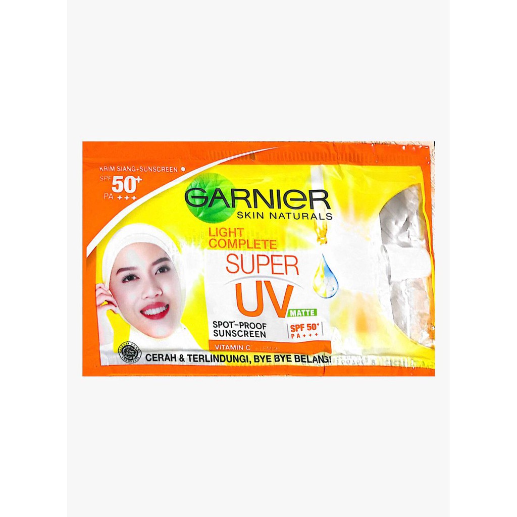 Jual Garnier Light Complete Super UV Matte SPF 50+ PA+++ SACHET 7ML ...