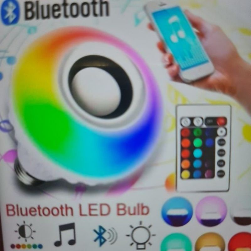 Jual LAMPU BOHLAM LED SPEKER MUSIK RGB BLUETOTH/LAMPU REMOTE 9WATT ...