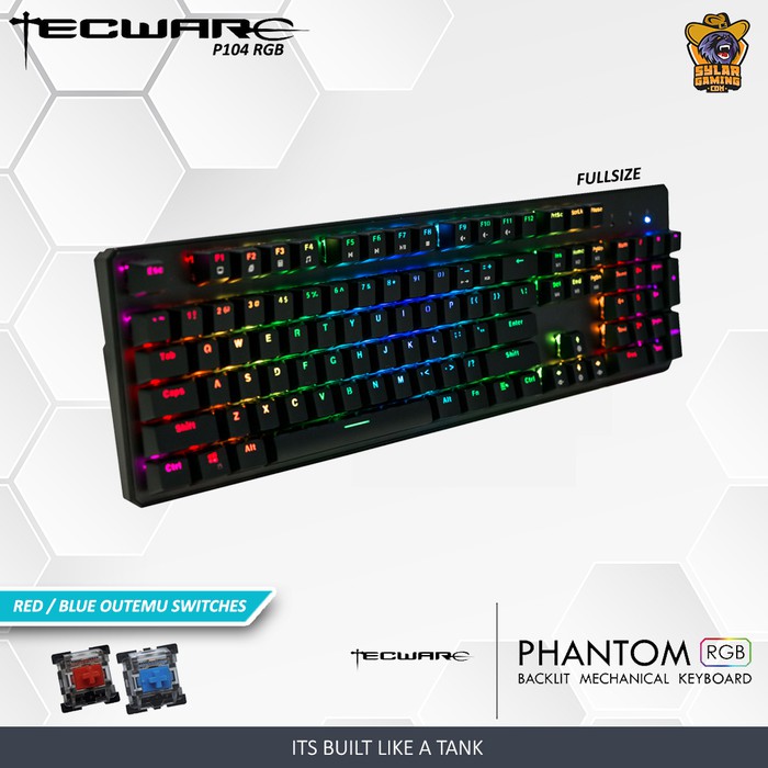 Jual Tecware Phantom P104 Fullsize RGB Mechanical Keyboard | Shopee ...