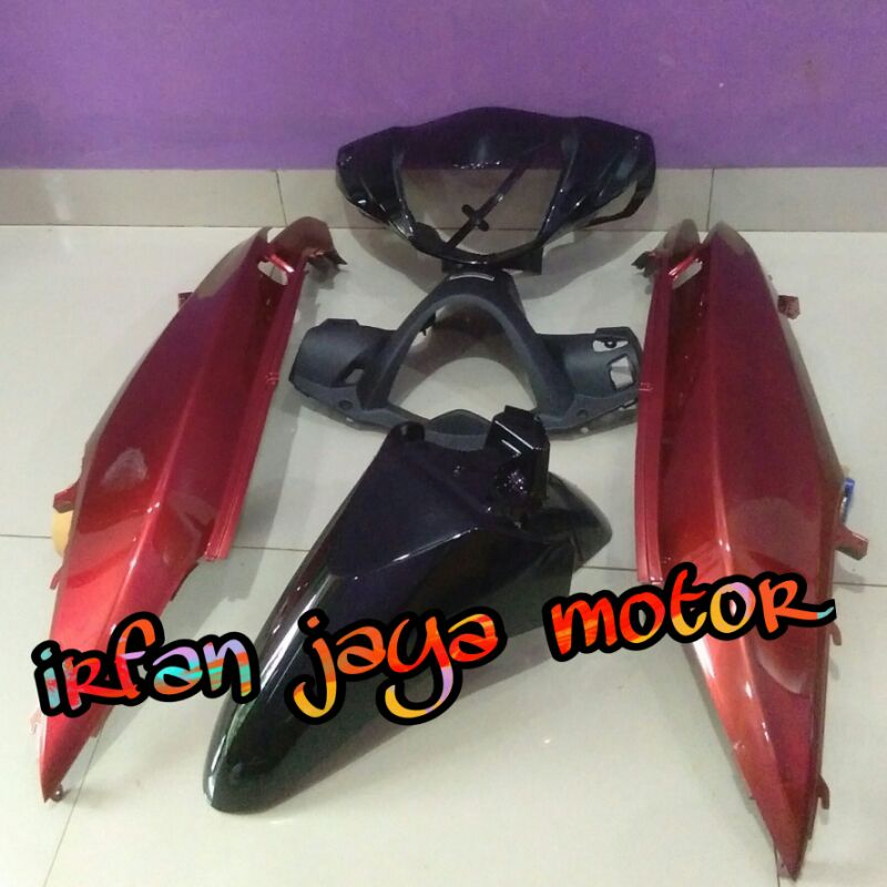 Jual Cover body Satu paket honda Spacy fi Spacy karbu hitam merah ...