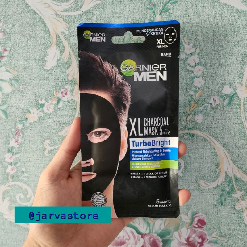 Jual Garnier Men Turbo Bright Sheet Mask Masker Pria | Shopee Indonesia
