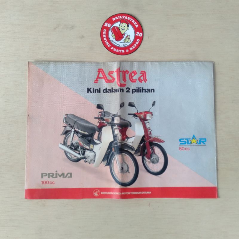 Jual Buku Brosur Poster Motor Astrea Prima Original Astra | Shopee ...