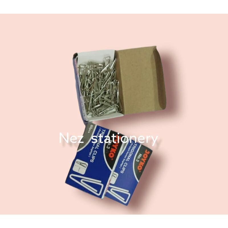 Jual PENJEPIT KERTAS SEGITIGA - PAPER TRIGONAL CLIPS JK MINI NO 3 ...