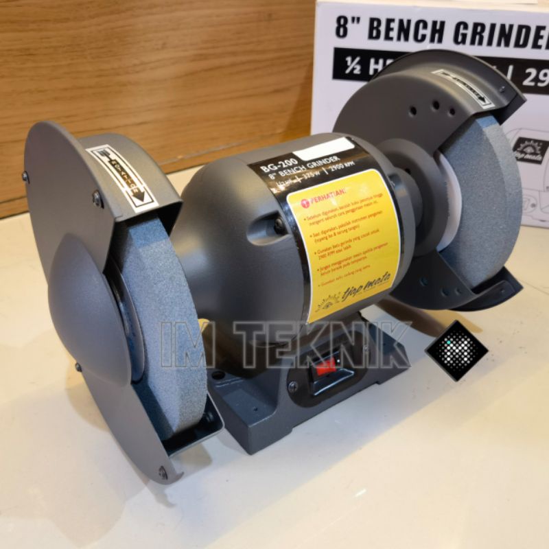 Jual Bench grinder 8 inch Mesin gerinda duduk Tjapmata 1/2 Hp 2900rpm ...
