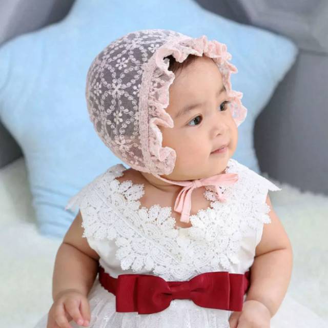 Jual kode 02 Topi bayi/topi noni/topi bonnet/topi anak/topi bayi bonnet ...
