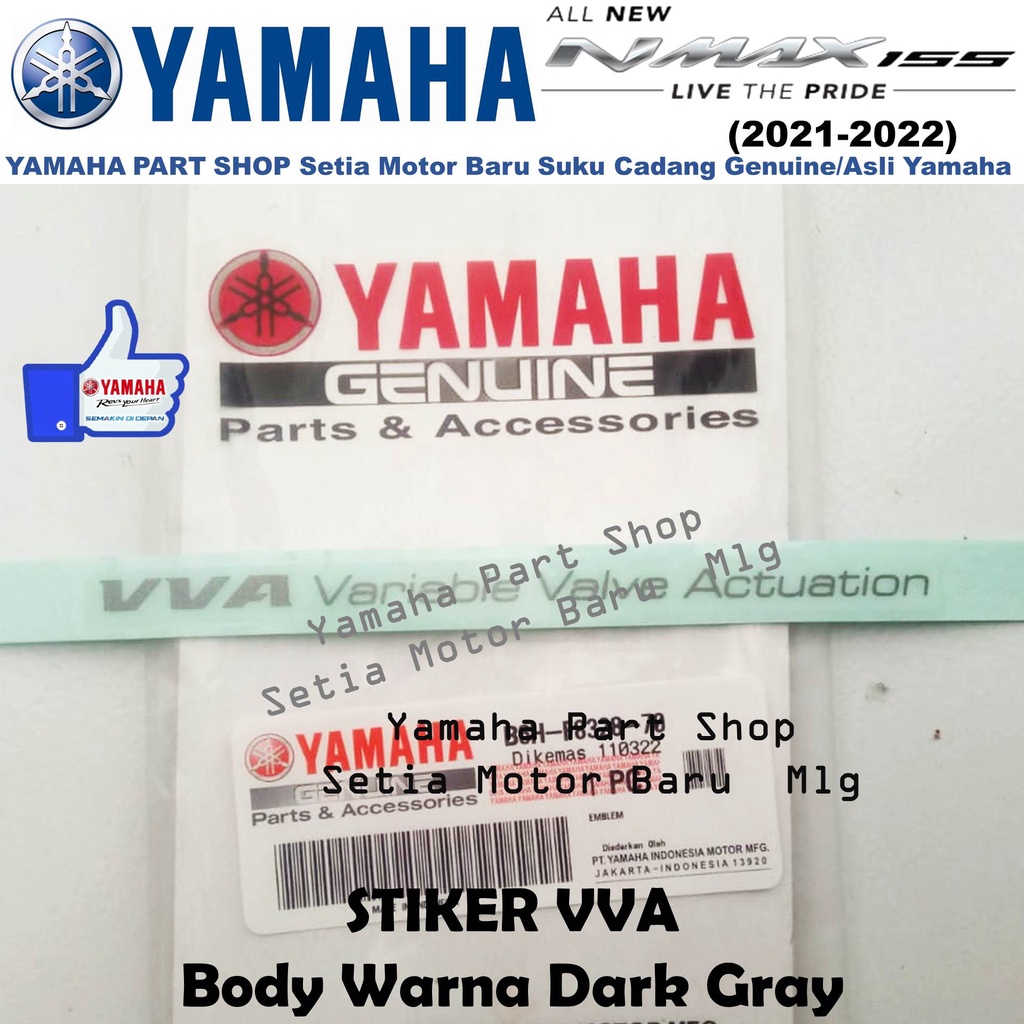Jual Stiker VVA Variable Valve Actuation Body Warna Dark Gray All New ...