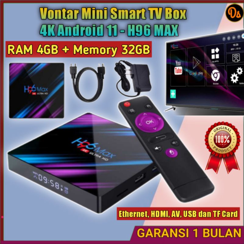 Jual PROMO Android TV Box Mini Smart TV Box 4K Android 11 RAM 4GB ...