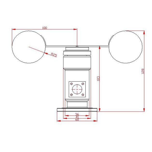 Jual Anemometer Wind Speed Sensor Kecepatan Angin 4 20ma 0 5v Output