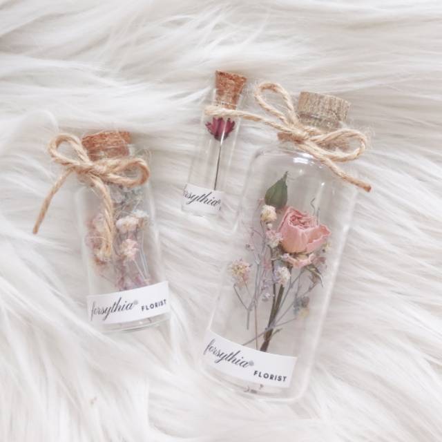 Jual Dried Flower In Jar Bunga Kering Dalam Botol Florist Korean Toko