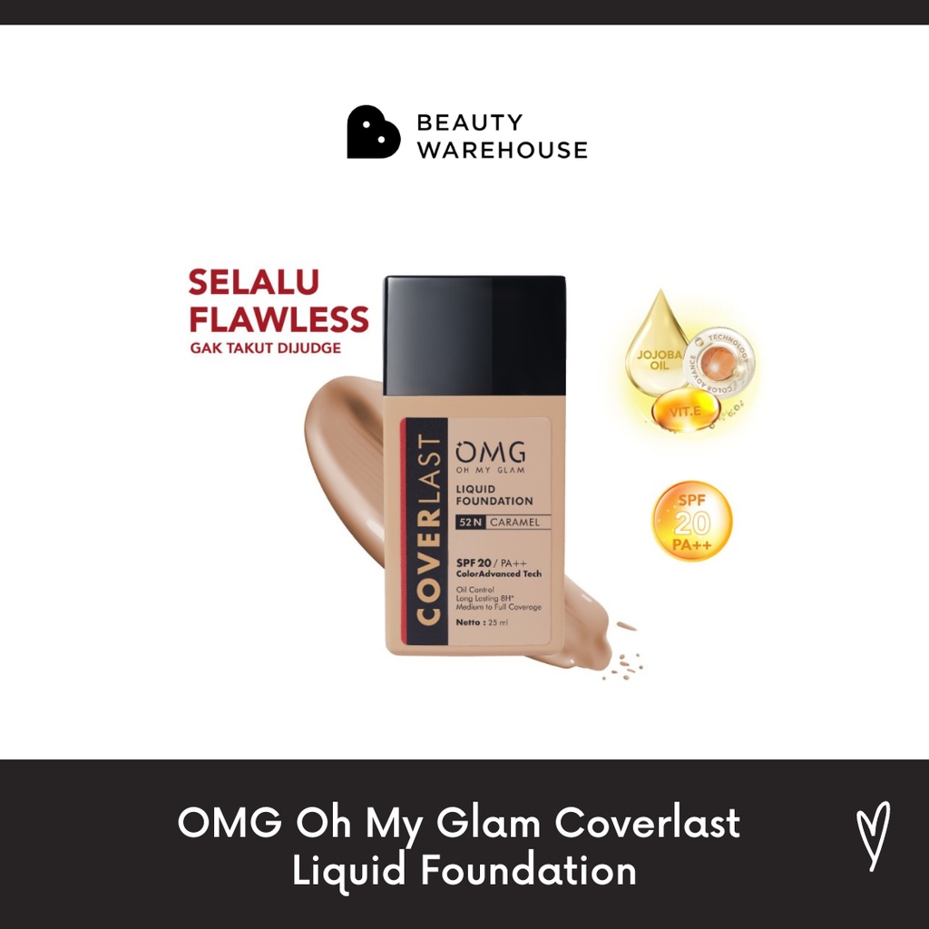 Jual OMG Oh My Glam Coverlast Liquid Foundation alas bedak | Shopee ...