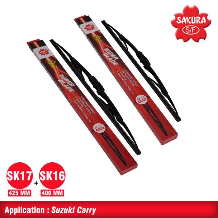 Jual Wiper Suzuki Carry 1 Set (2 Pc) Sakura SK17, SK16 | Shopee Indonesia