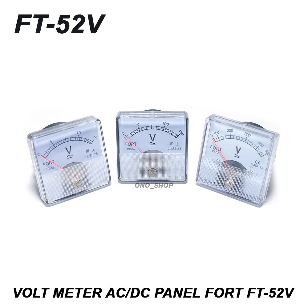 Jual Volt Meter AC/DC Panel FORT FT-52V | Shopee Indonesia