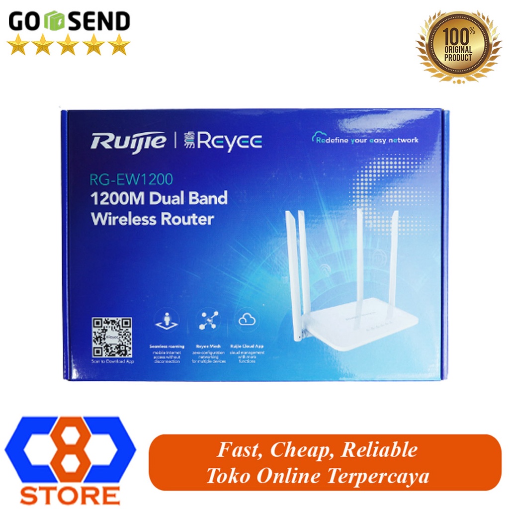 Jual RUIJIE REYEE RG-EW1200 AC1200 1200M DUAL BAND WIRELESS ROUTER ...
