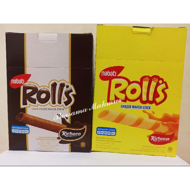 Jual ROLL's Wafer Stick box @ 20 pcs rolls Nabati | Shopee Indonesia