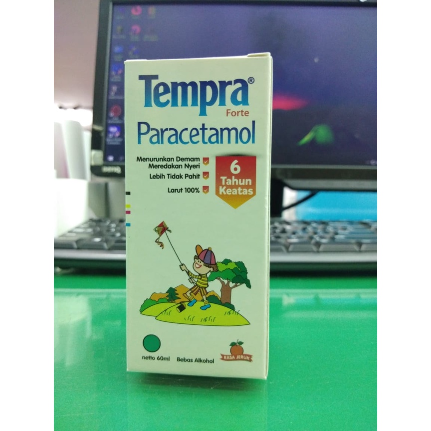 Jual TEMPRA FORTE SYRUP PARACETAMOL 6 TAHUN KEATAS ISI 60 ML RASA JERUK ...