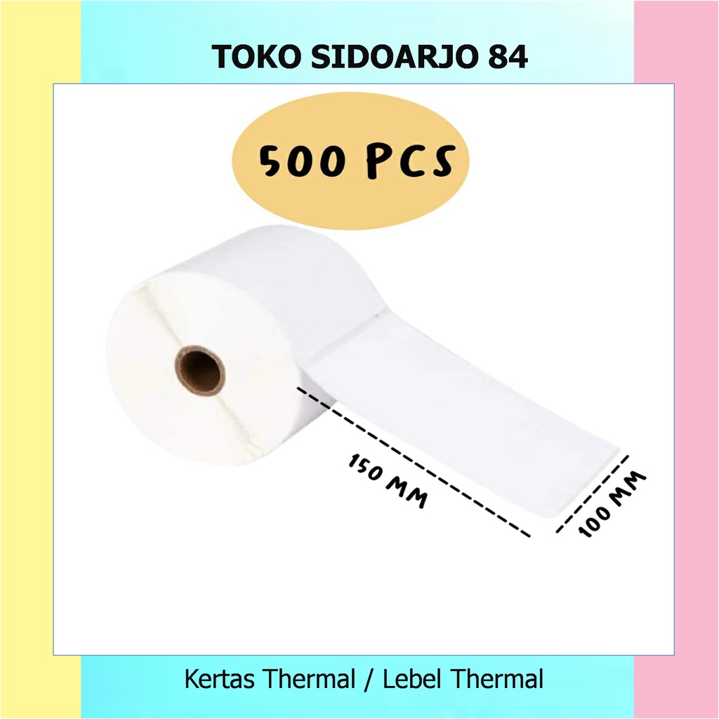 Jual Kertas Thermal Label Barcode 100 x 150 mm ukuran A6 isi 500pcs | Shopee Indonesia