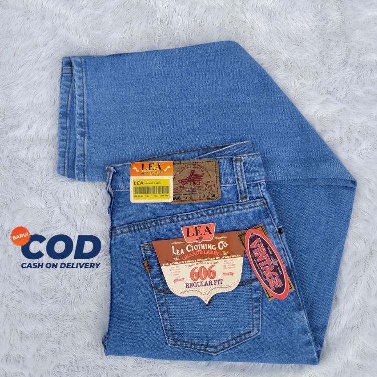 Jual Celana Jeans Pria LEA 606 Grade Original Standart Reguler Model ...