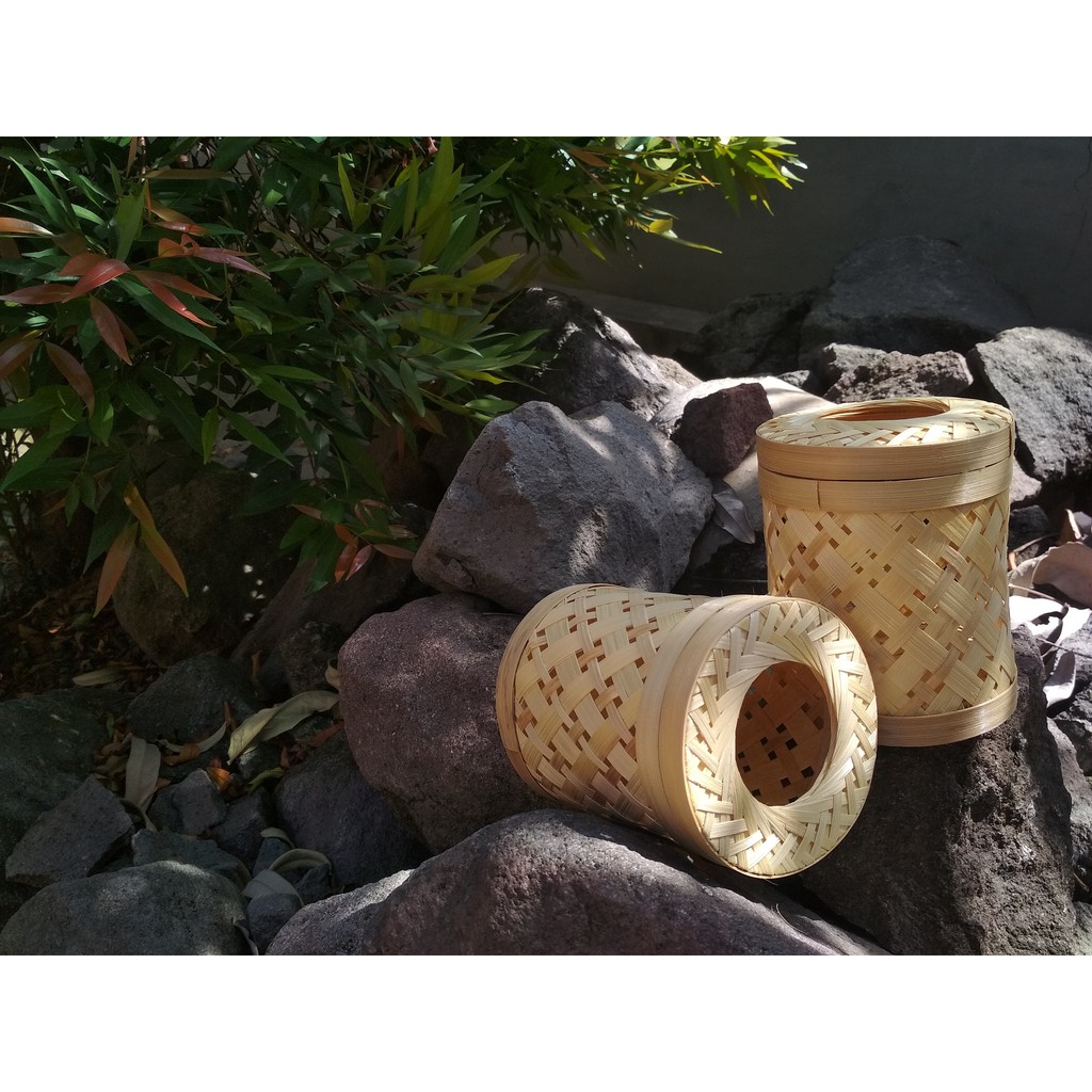 Jual Tempat Tisu Bambu Bulat Tabung | Shopee Indonesia