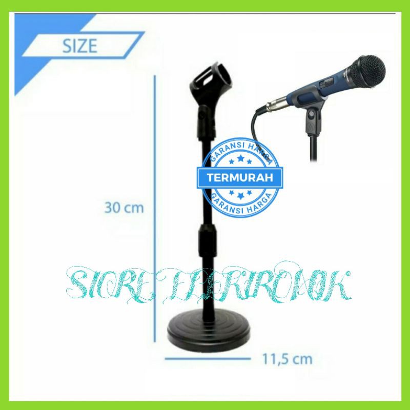 Jual Stand Microphone Meja - Stand Mic Holder Mini Adjustable Podium Video | Shopee Indonesia