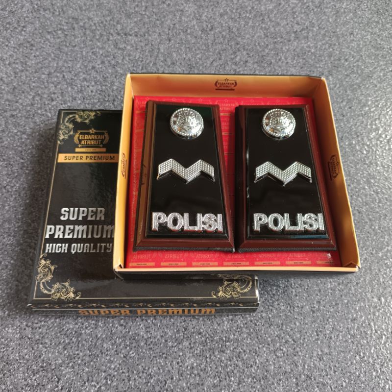 Jual PANGKAT AIPDA PDH POLRI POLISI FULL AKRILIK LIS COKLAT SUPER ...