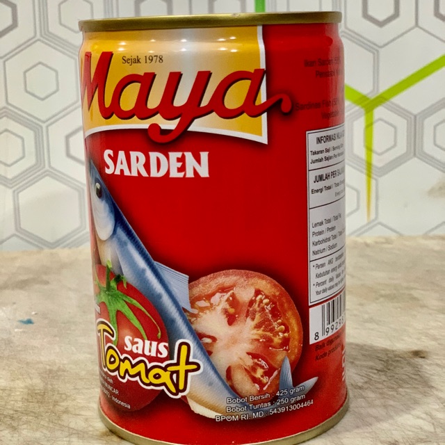Jual Sarden MAYA SAUS TOMAT KALENG BESAR 425 GRAM | Shopee Indonesia