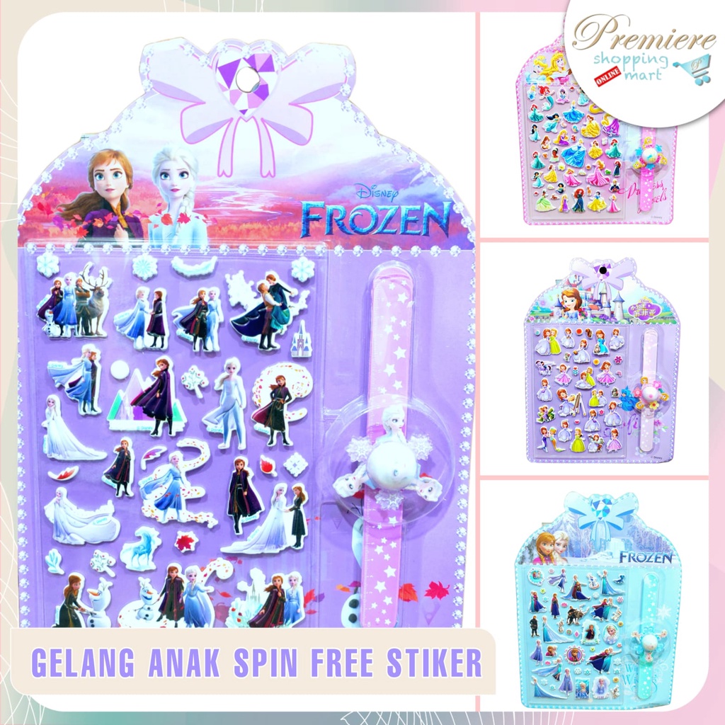 Jual GELANG ANAK SPIN LED FREE STICKER SPINNER ANAK GRATIS STIKER ...