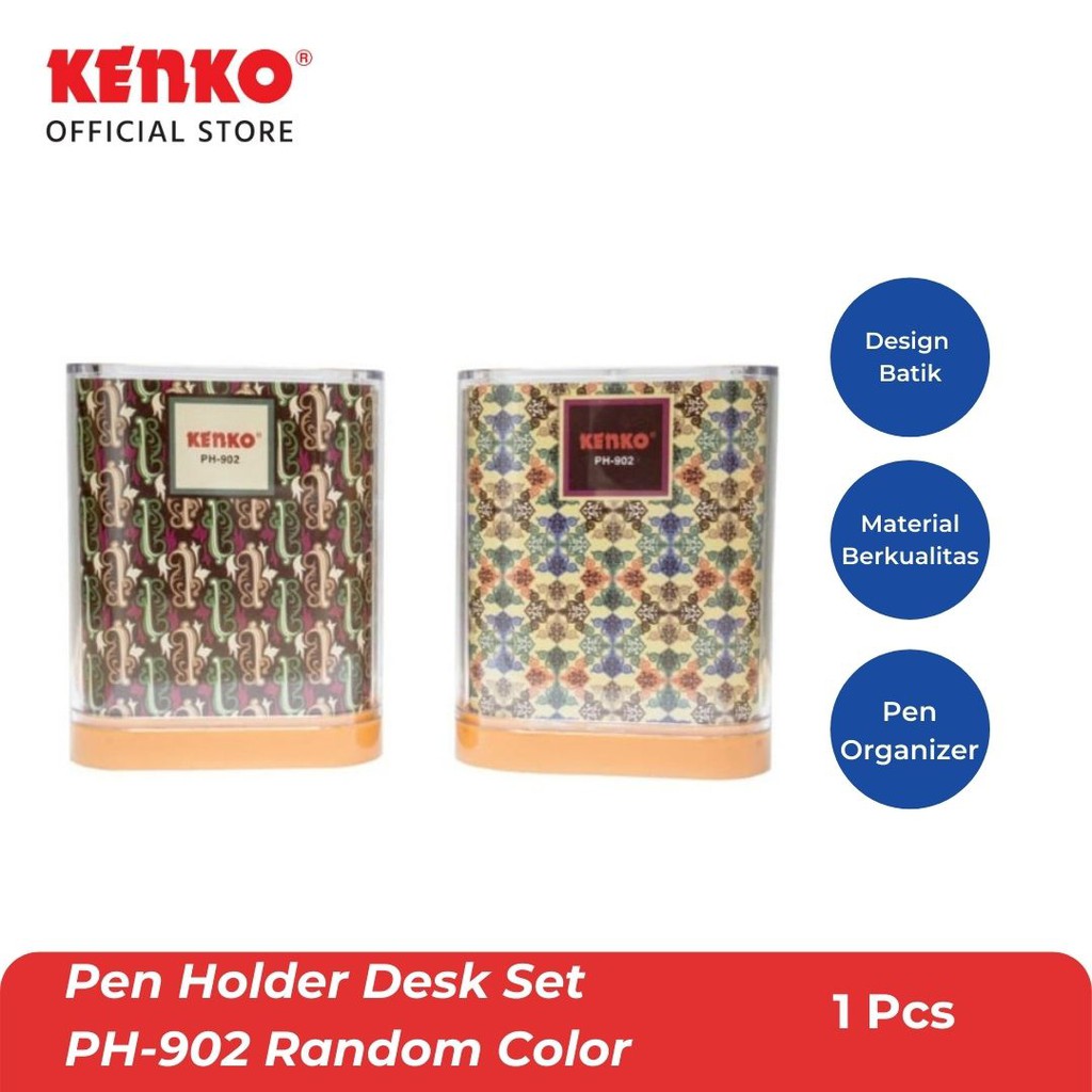Jual KENKO DESK SET / Tempat Alat Tulis Meja/Pen Holder PH-902 Random ...