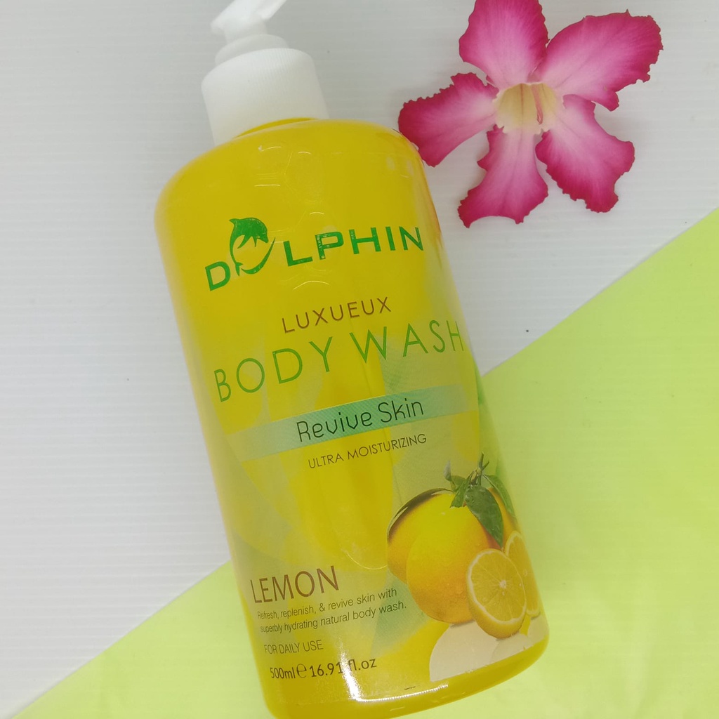 Jual SABUN PEMUTIH BADAN BODY WASH DOLPHIN 500 ML - LEMON | Shopee ...