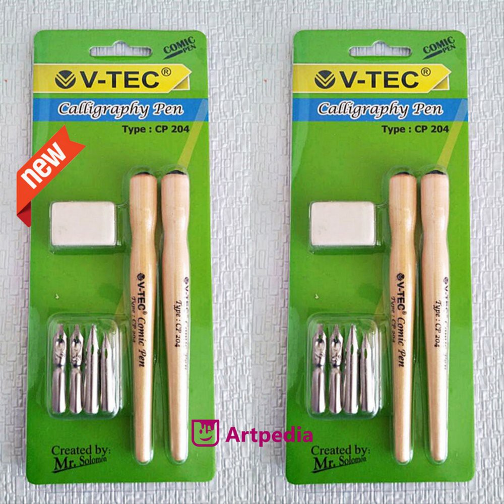 Jual Promo V-Tec Comic Calligraphy Pen Tools Set CP-204 - Comic Pen ...