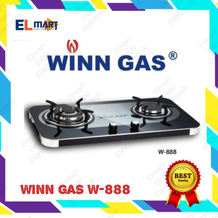 Jual Kompor Gas Kaca Low Pressure 2 tungku WINN GAS W 888 / W888 ...