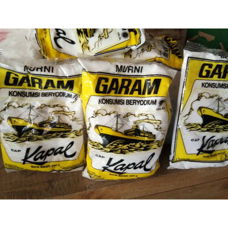 Jual Garam dapur garam masak cap kapal kemasan 250 gram | Shopee Indonesia