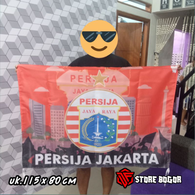 Jual BENDERA PERSIJA JAKARTA THE JAKMANIA FLAG BESAR | Shopee Indonesia