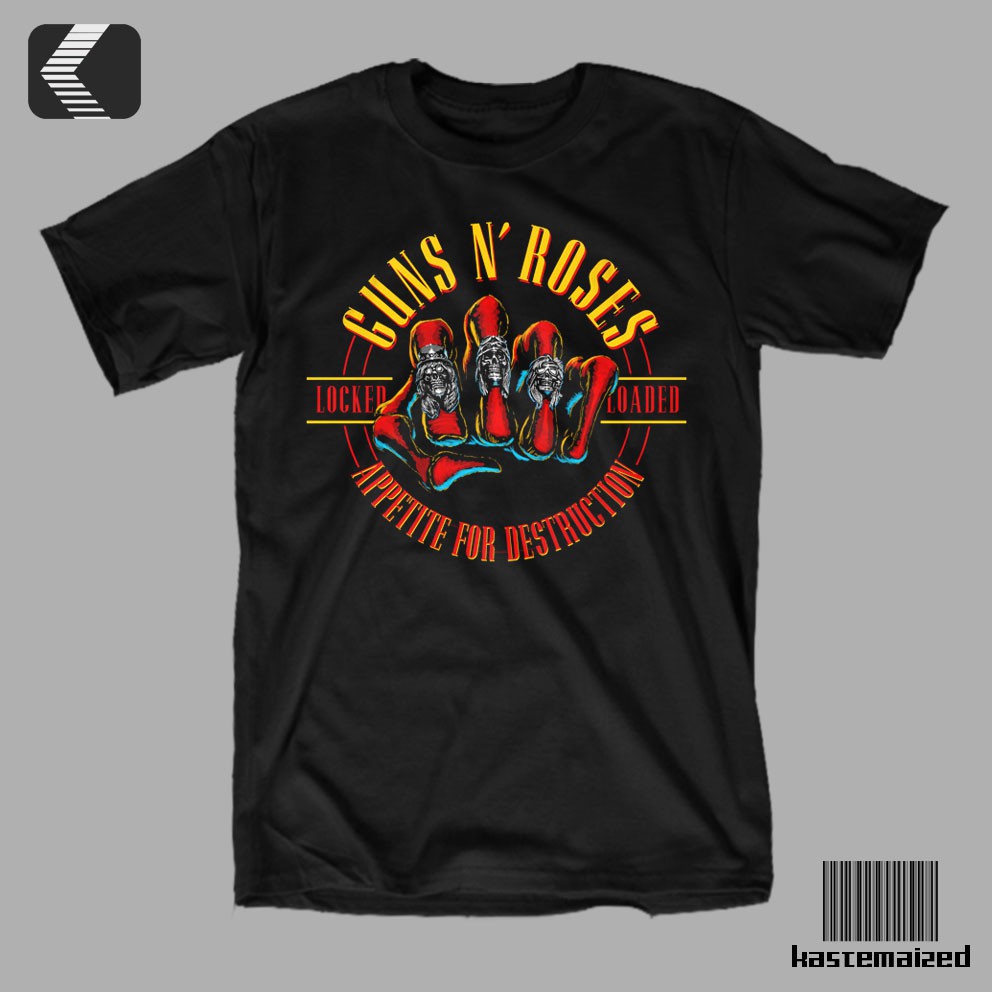 Jual Kaos Band GUNS N ROSES - LOCKED AND LOADED | Shopee Indonesia