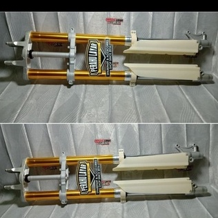Jual Shock Depan USD Up Side Down Bahan Full CNC Trail KLX S L G BF 150 Dtracker 150 OLD model ...