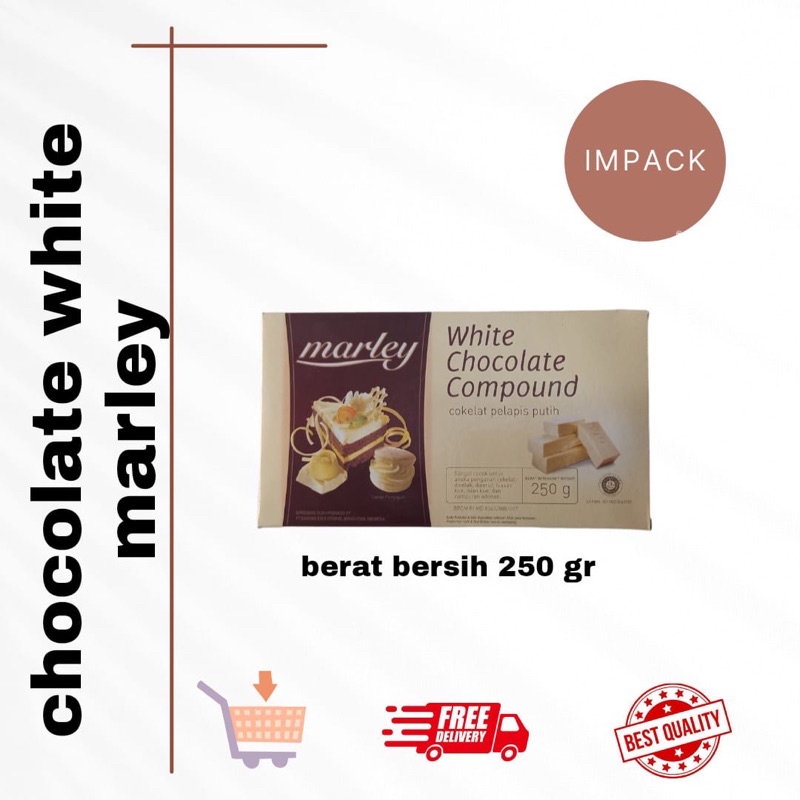 Jual coklat putih dark marley white compound 250gr | Shopee Indonesia