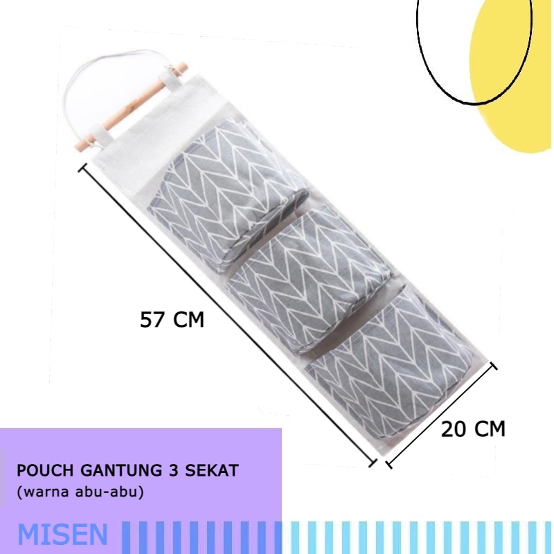 Jual Pouch Gantung 3 Sekat Storage Bag Gantung Motif / Organizer 3 ...