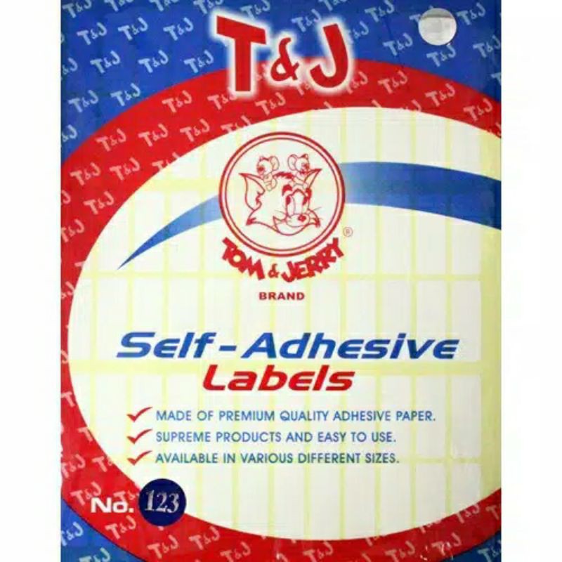 Jual Tom and jerry label 123 T&j labels no. 123 self-adhesive 1Pack saja | Shopee Indonesia