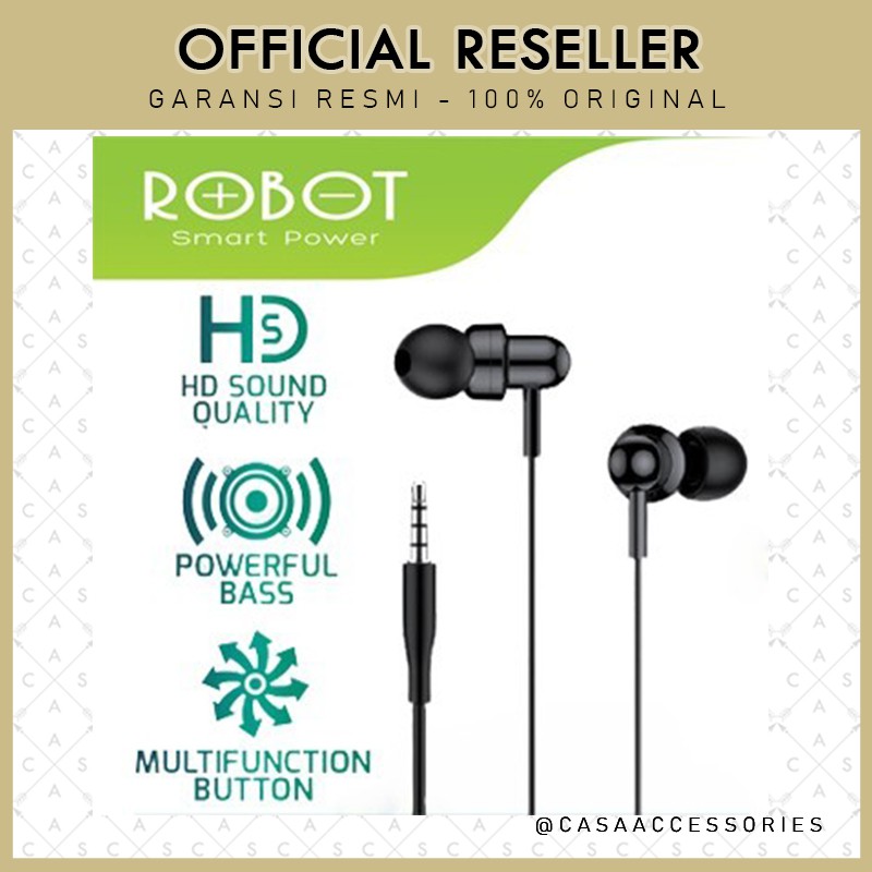 Jual Robot RE20 Simple In-Ear Earphone Deep Bass Ultra Light Wired ...