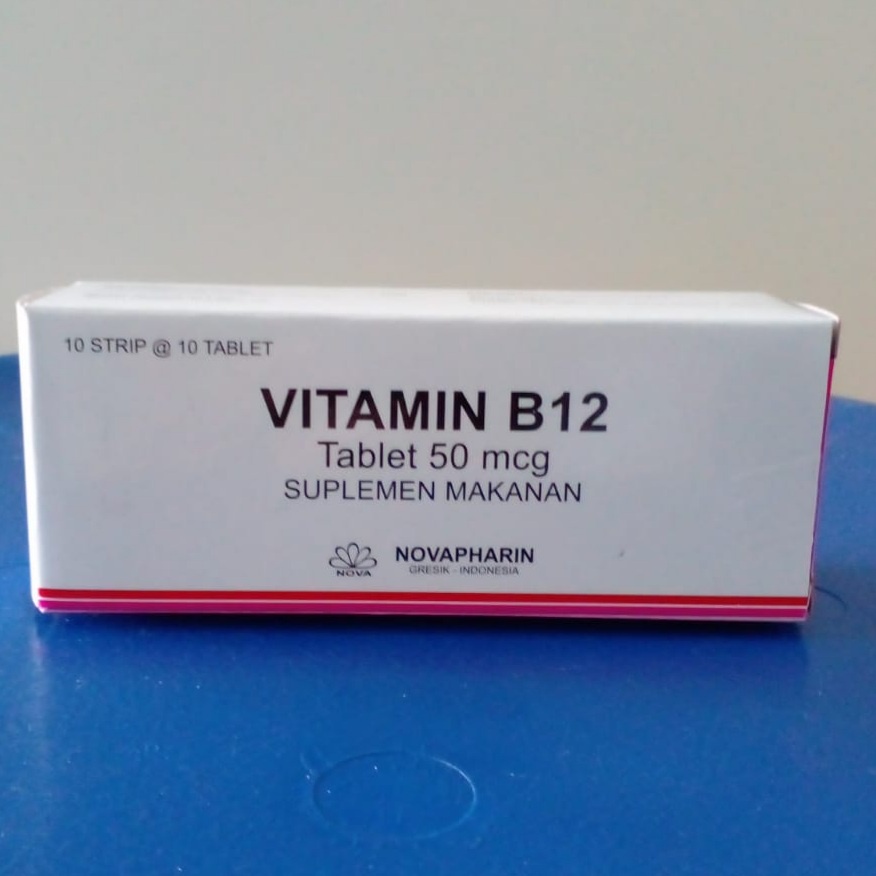 Jual Nova Vit B12 50 Mcg (1 Box = 10 Strip = 100 pcs) | Shopee Indonesia