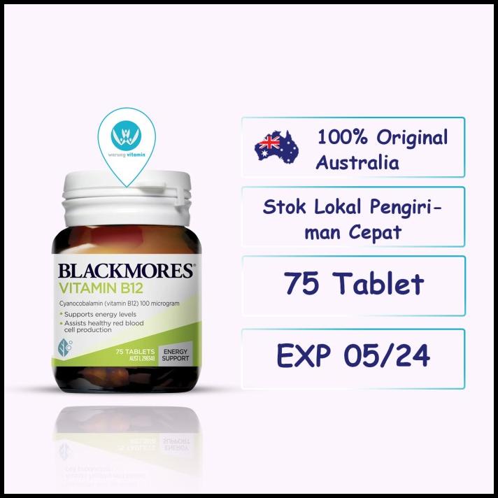 Jual Blackmores Vitamin B12 75 Tablets Vitamin B 12 100 Mcg Microgram ...