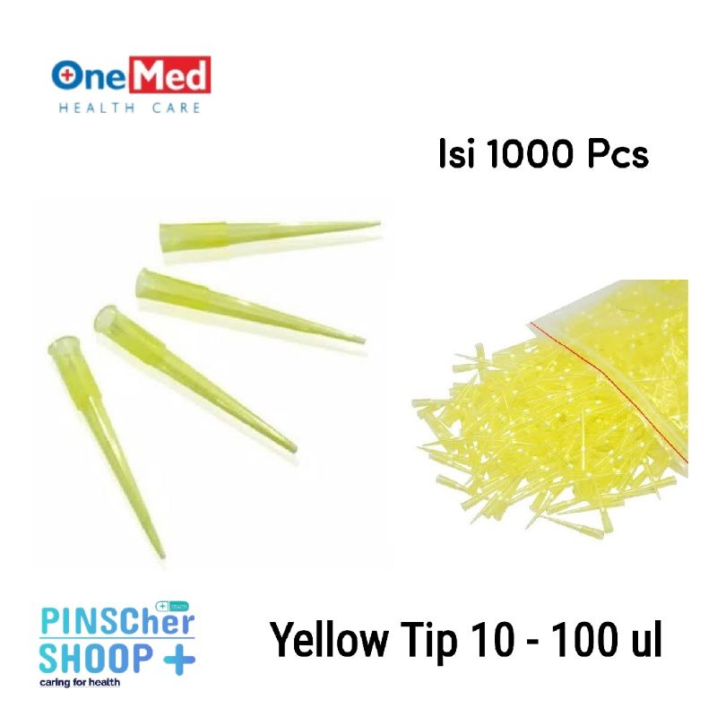 Jual Yellow Tip Micropipet Tips Kuning (10 - 100 Microliter) Isi 1000 ...