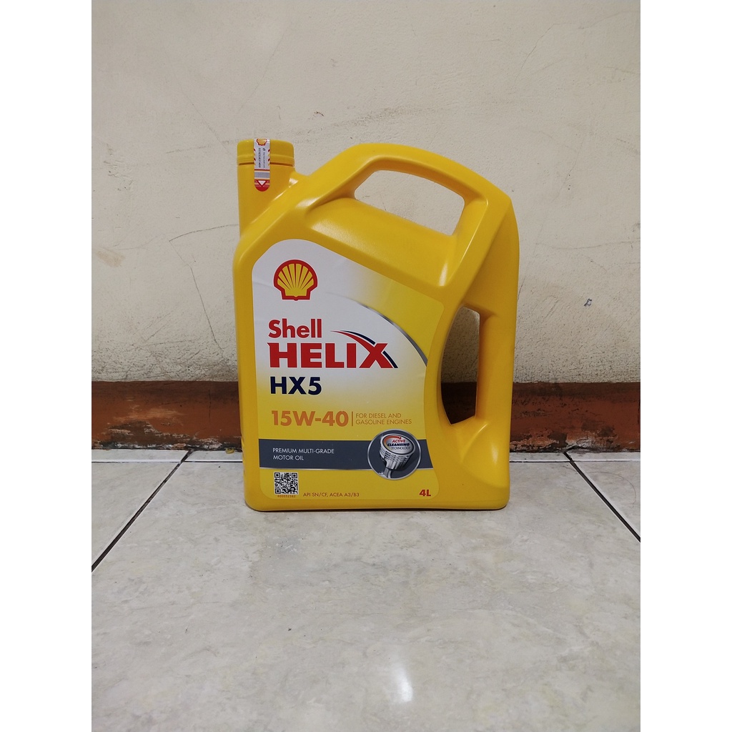 Jual Oli Mesin Shell Helix Hx 5 Hx5 15W-40 4L 4 Liter Galon | Shopee ...