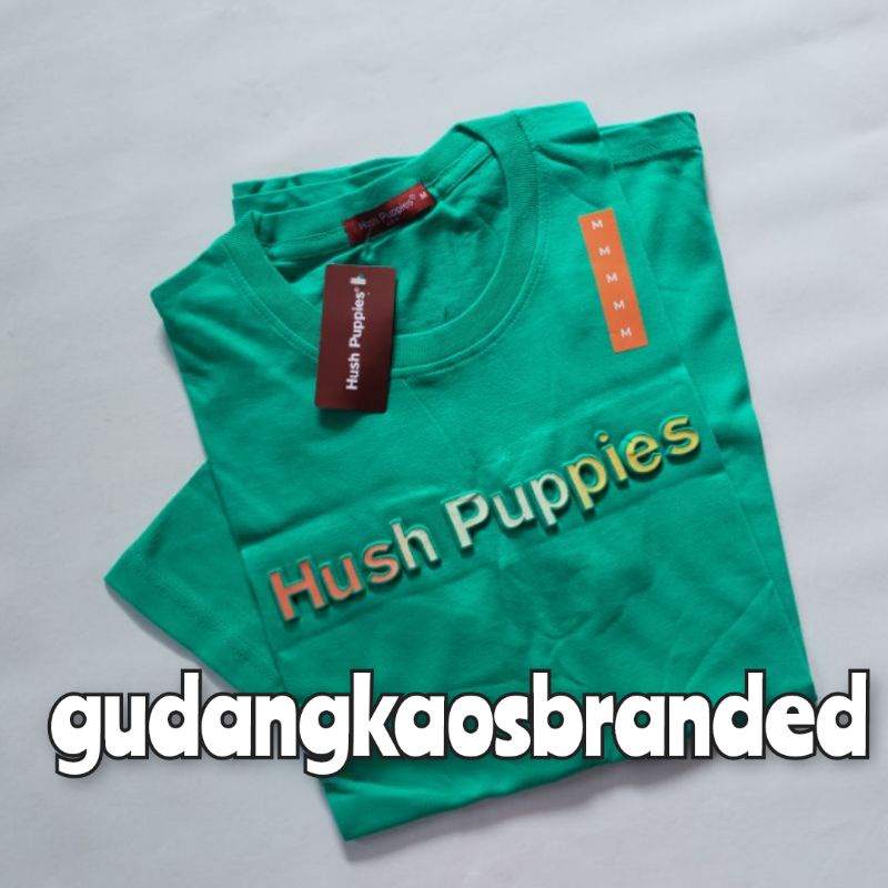 Jual kaos hush puppies lengan pendek embos flocking | Shopee Indonesia