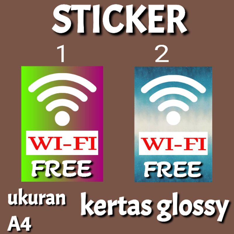 Jual STICKER TANDA FREE WIFI A4 | Shopee Indonesia